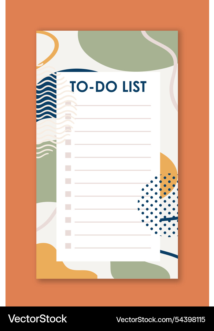 To do list time management and organization Vector Image