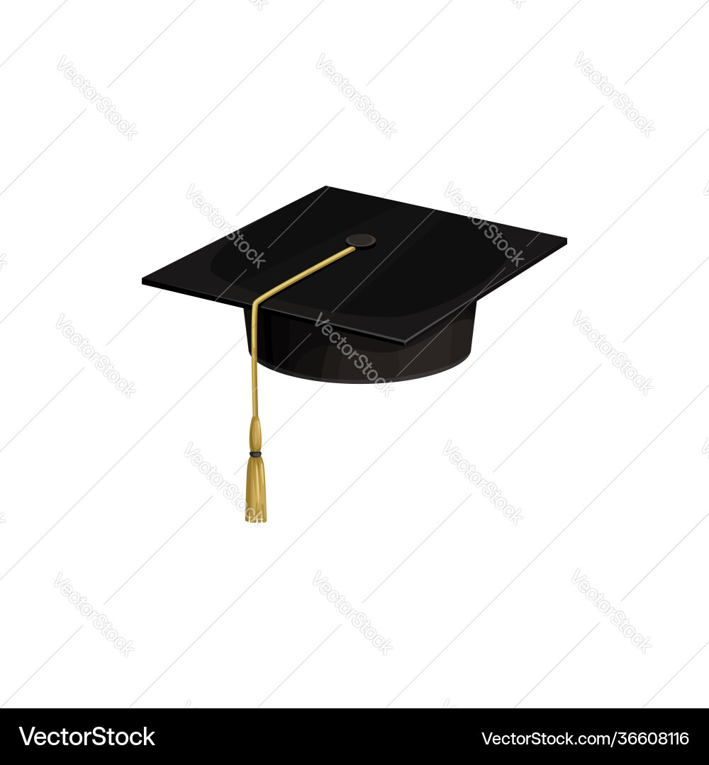 Cap hat university academic student college Vector Image