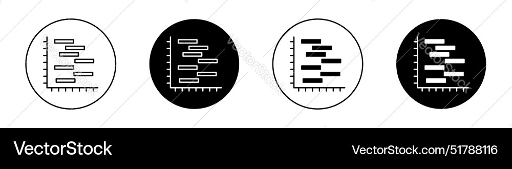 Chart gantt icon Royalty Free Vector Image - VectorStock