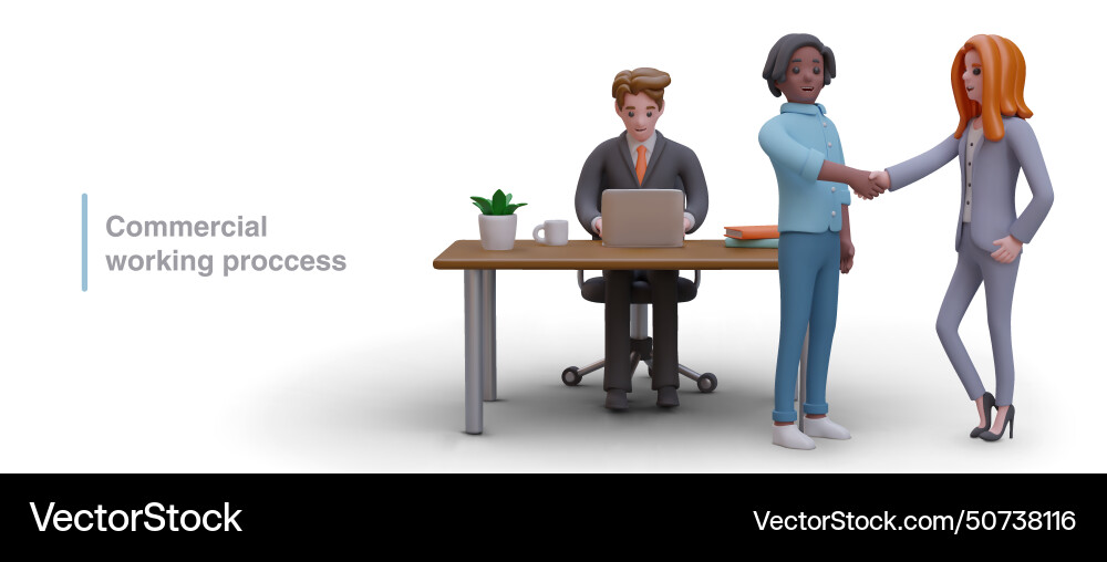 Commercial workflow working process office Vector Image