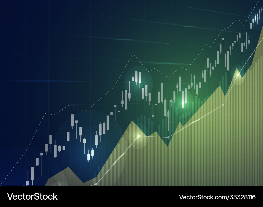 Financial stock market graph Royalty Free Vector Image