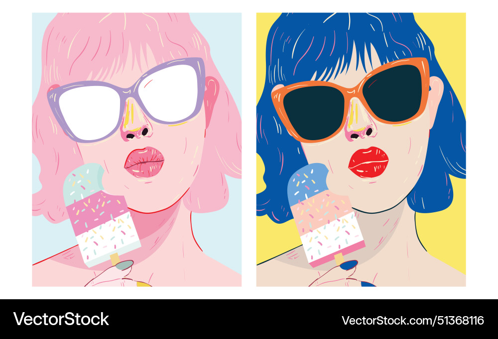 Girl face for posters Royalty Free Vector Image