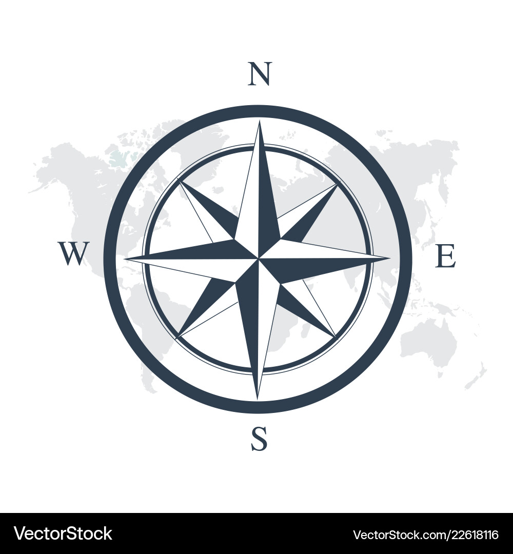 Modern Compass Logo Royalty Free Vector Image - VectorStock
