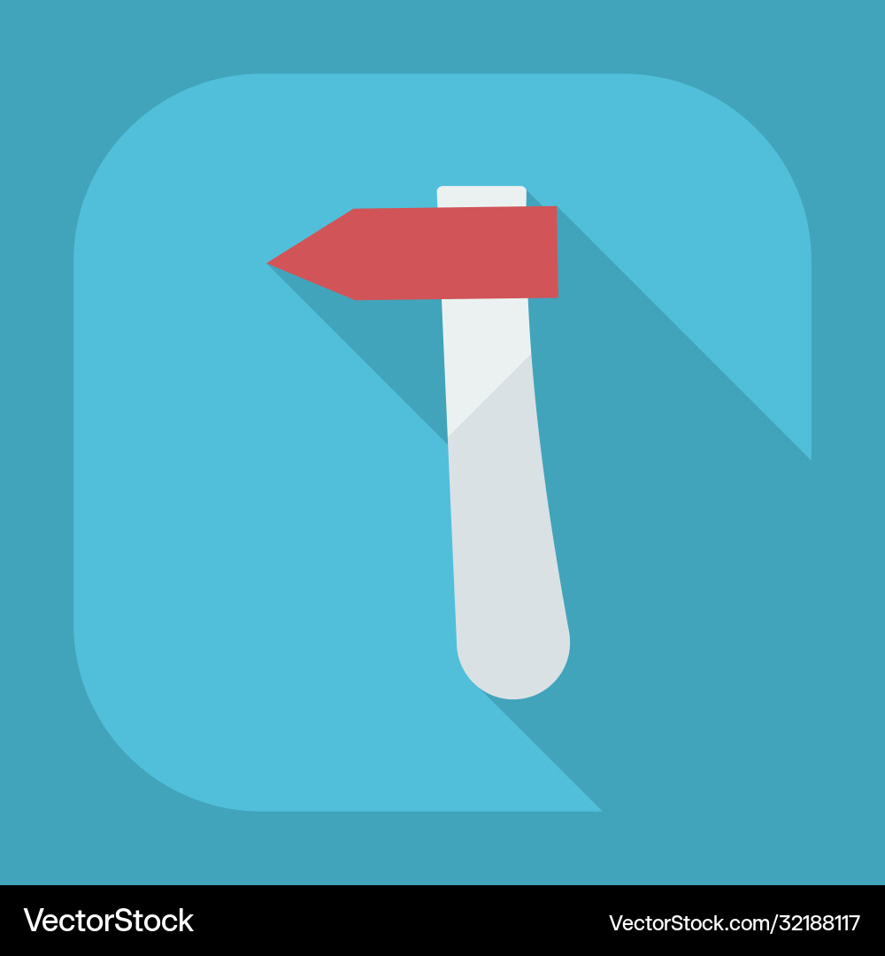 Flat modern design with shadow icons hammer Vector Image