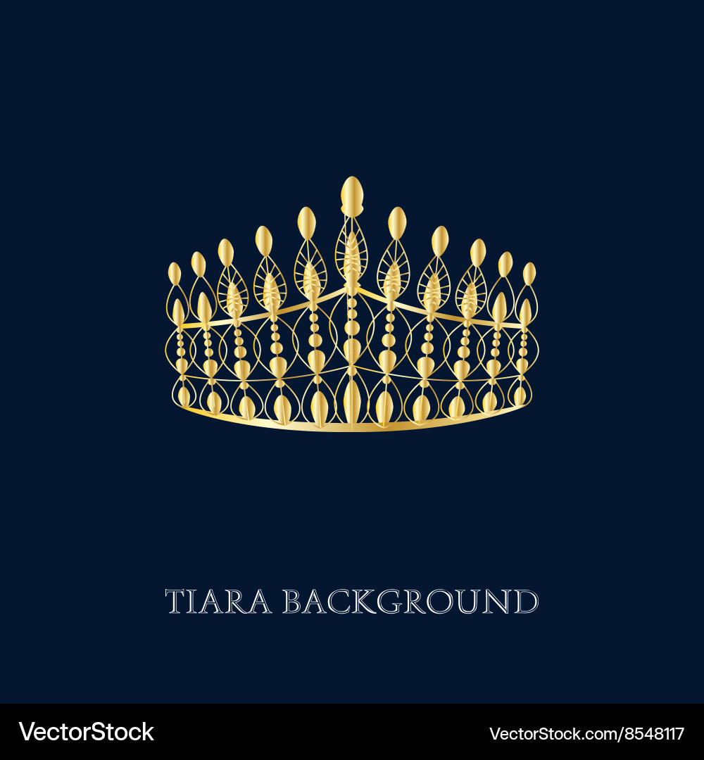 Gold tiara Royalty Free Vector Image - VectorStock