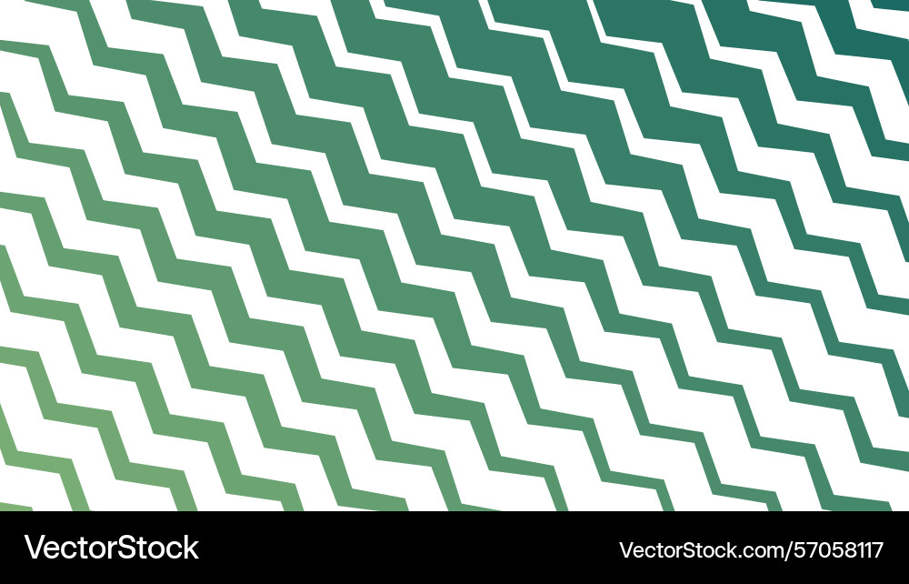 Green zigzag stripes line pattern background for Vector Image
