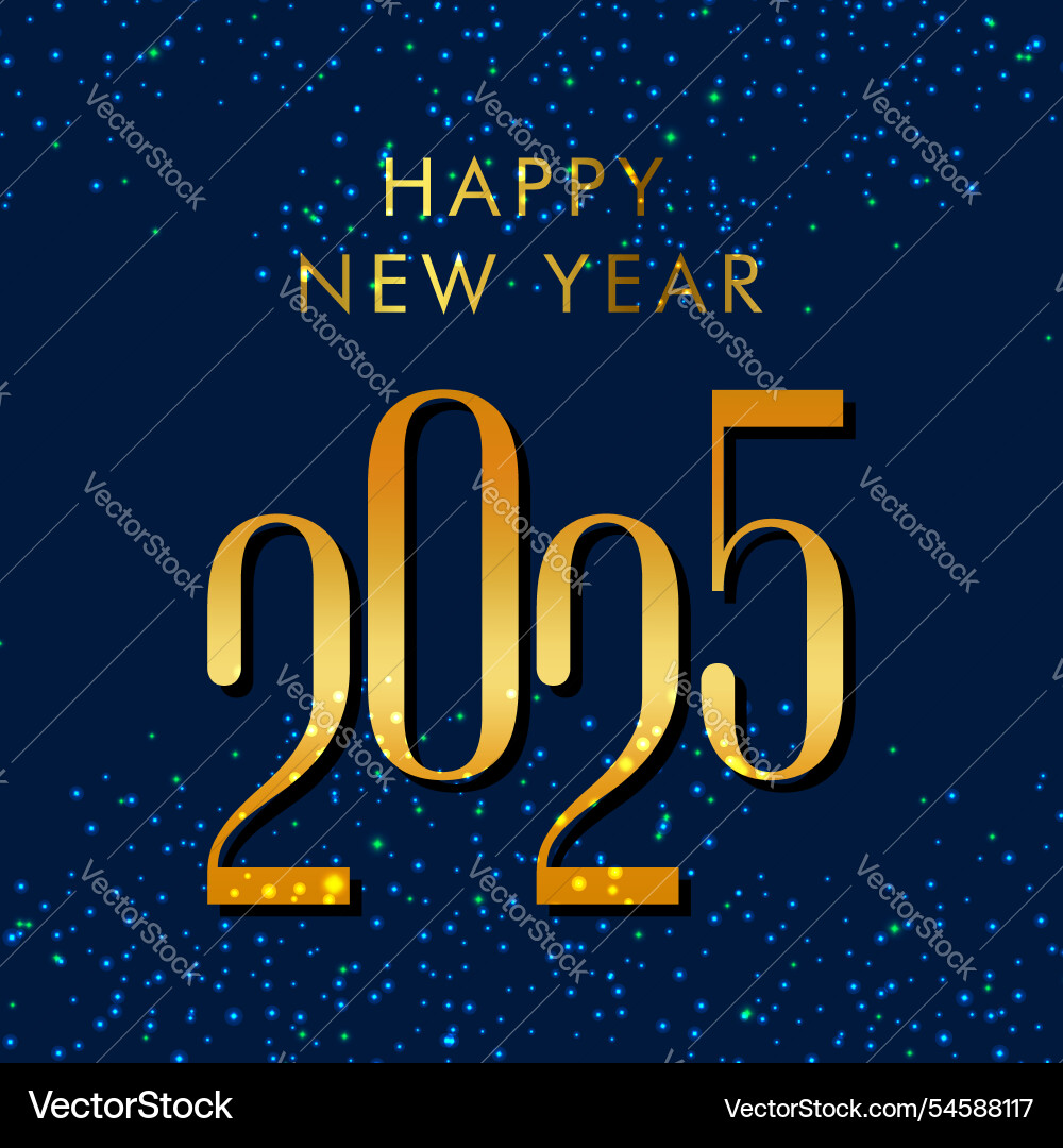 Happy new year modern trendy design - 2025 Vector Image