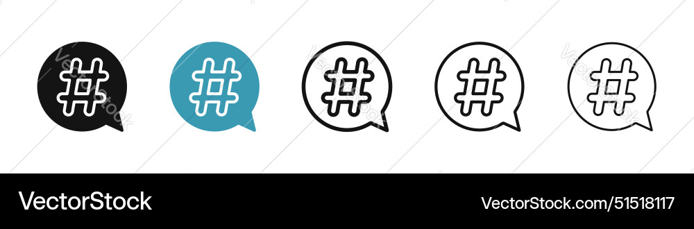 Hashtag icon Royalty Free Vector Image - VectorStock