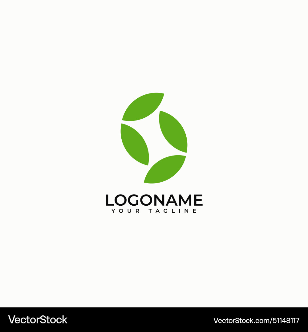 Initial letter s leaf logo design with nature vibe