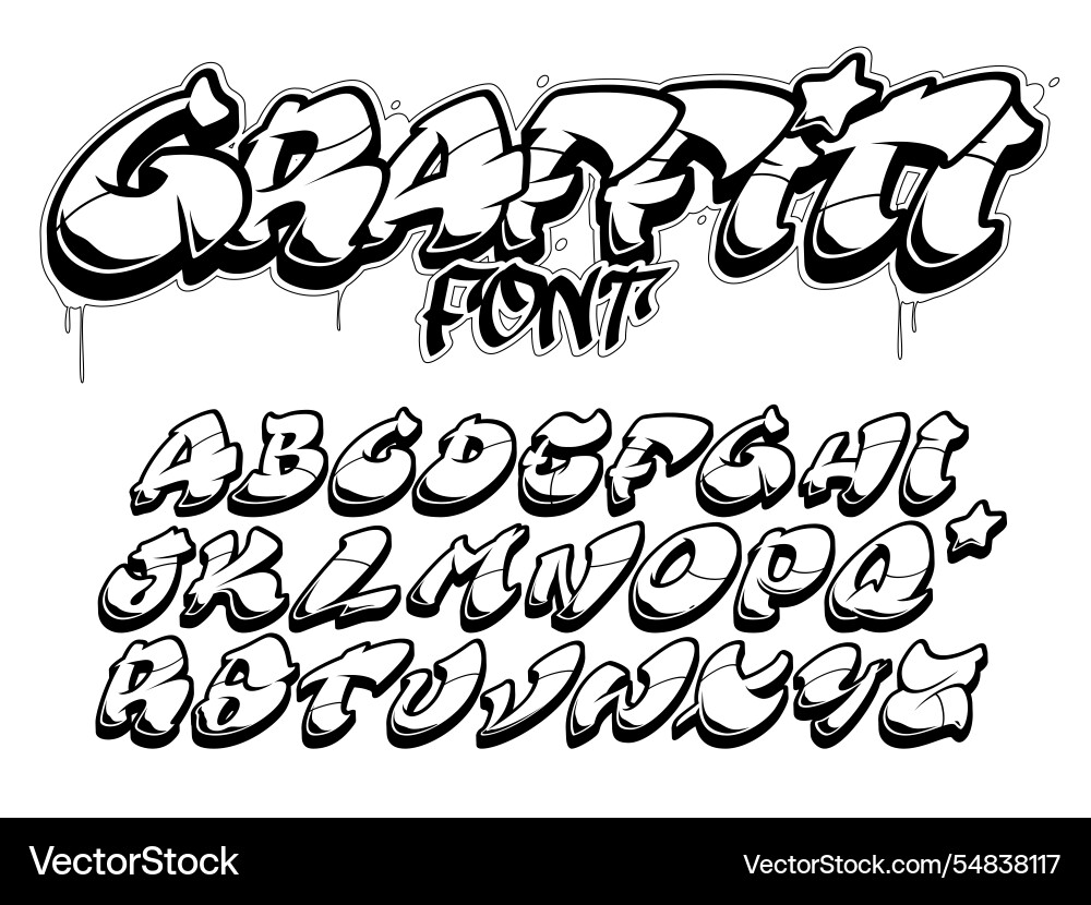 Boblebokstaver For Graffiti Alfabet