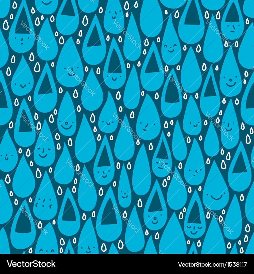 Smiling raindrops Royalty Free Vector Image - VectorStock