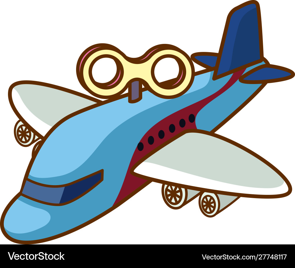 Toy airplane on white background Royalty Free Vector Image