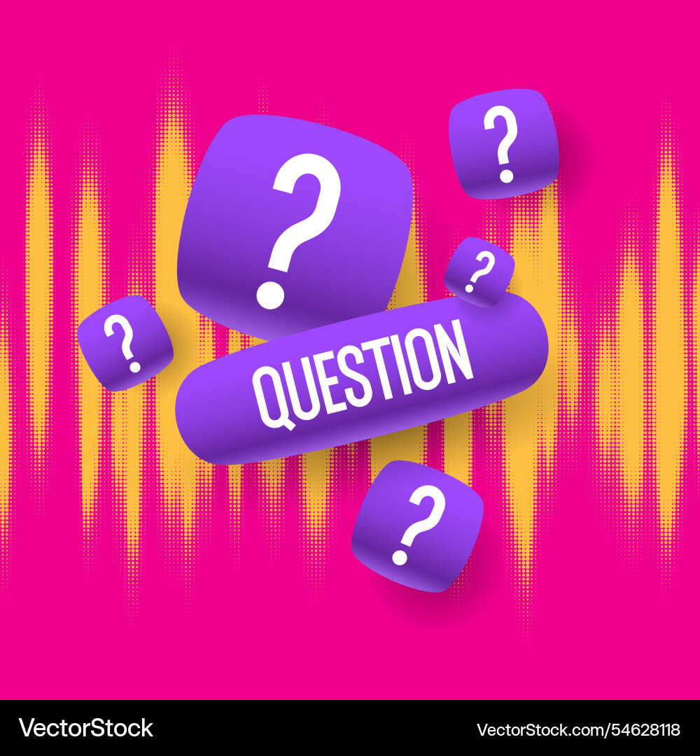 A poster with question marks Royalty Free Vector Image