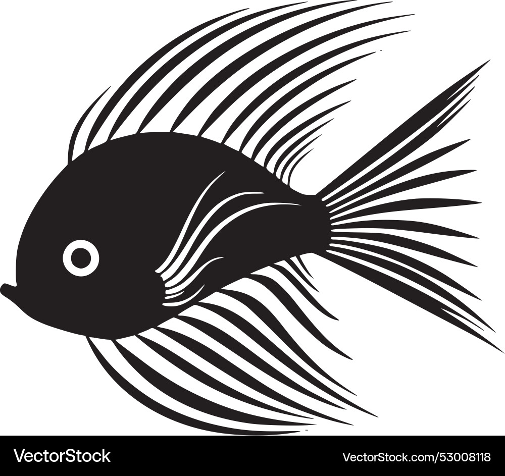 Angelfish - minimalist and simple silhouette Vector Image