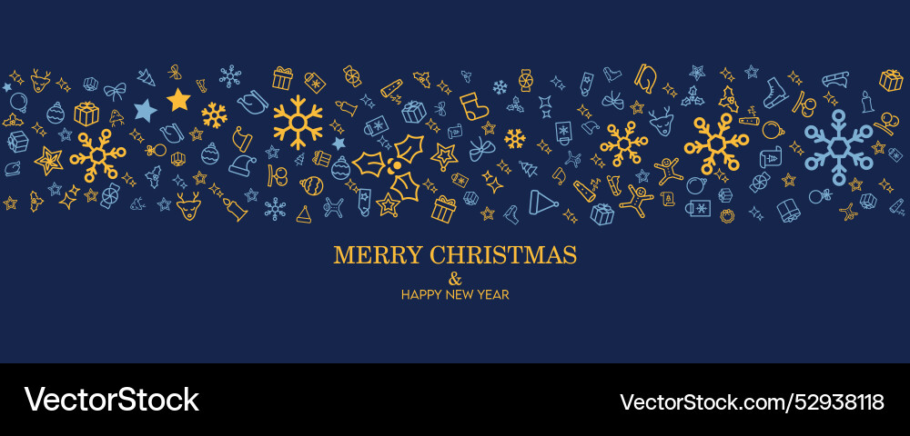 Blue christmas card with snowflakes Royalty Free Vector