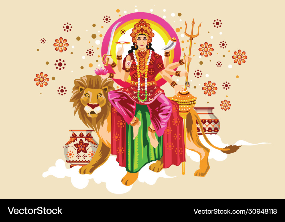 Chaitra navratri Royalty Free Vector Image - VectorStock