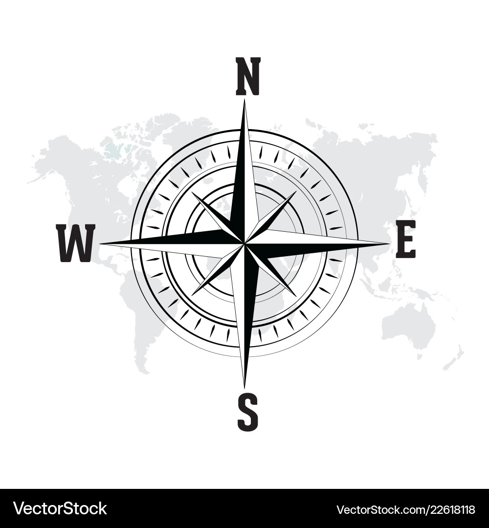 Compass logo design Royalty Free Vector Image - VectorStock