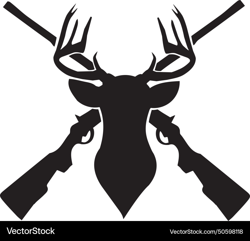 Deer and rifles Royalty Free Vector Image - VectorStock