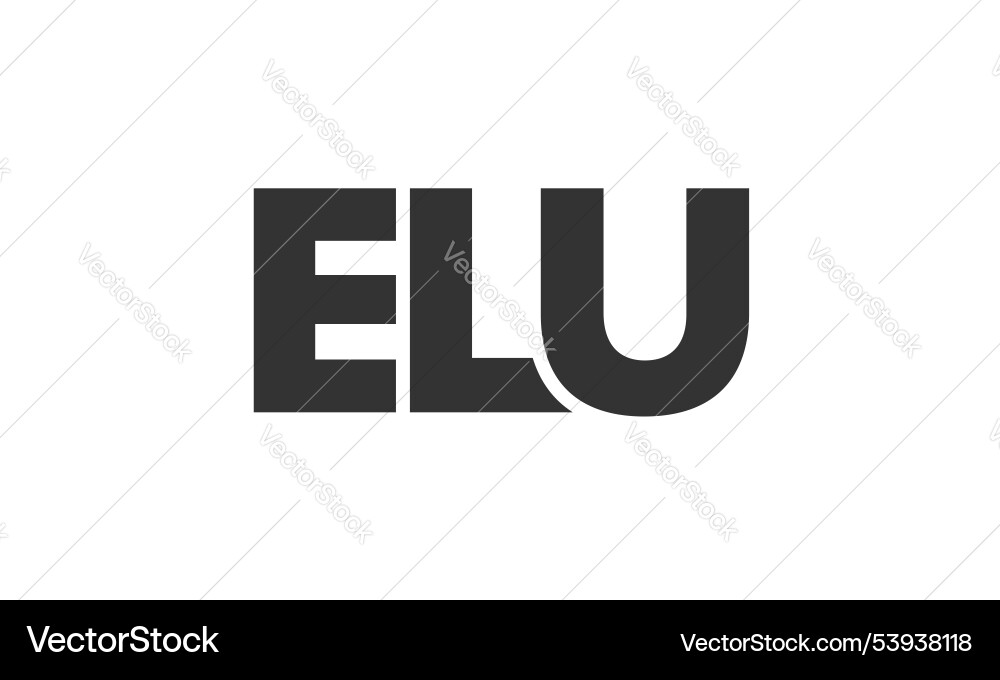 Elu Logo-Design-Template mit starker und moderner Vektorbild