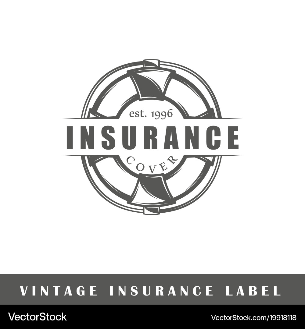 Insurance label Royalty Free Vector Image - VectorStock