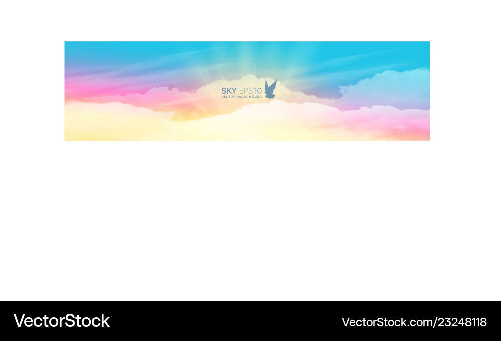 Narrow horizontal banner with realistic Royalty Free Vector