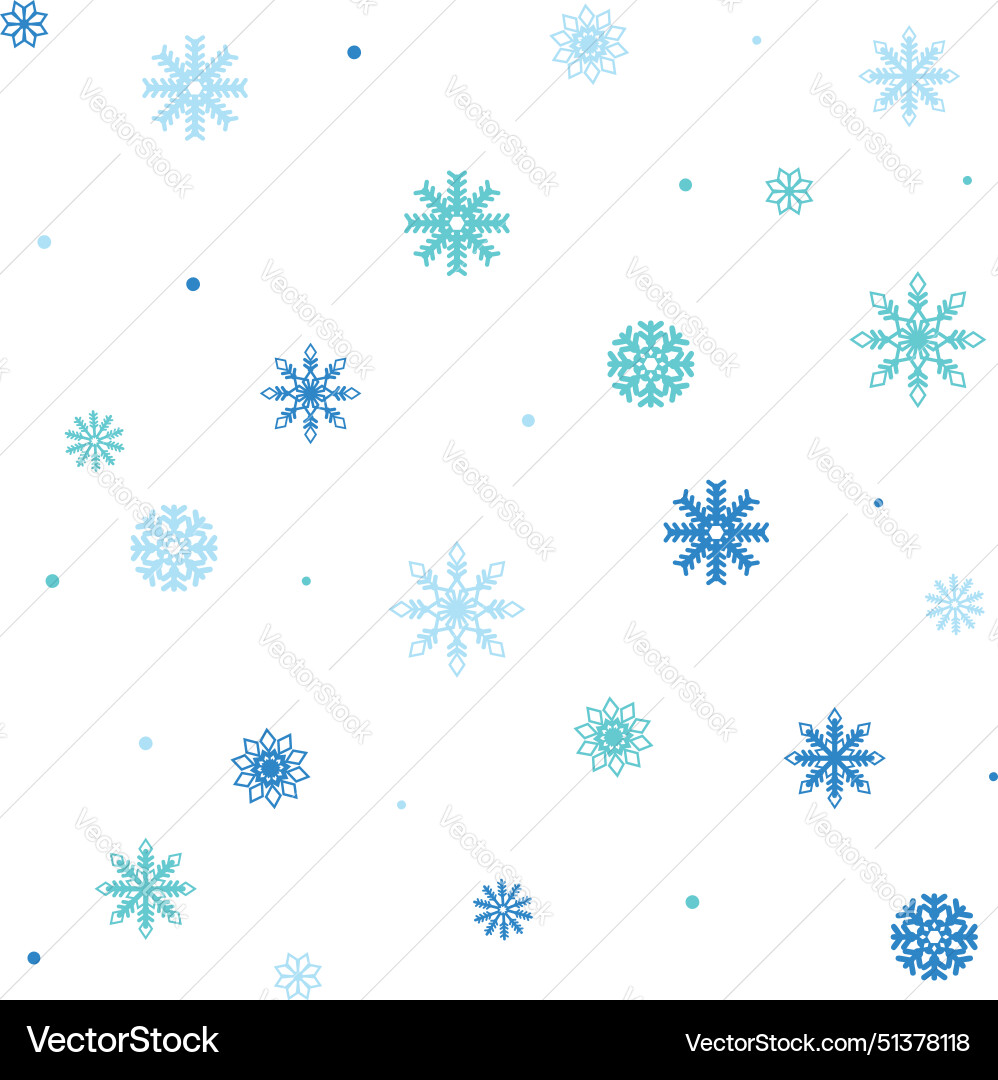 Snowflakes seamless pattern Royalty Free Vector Image