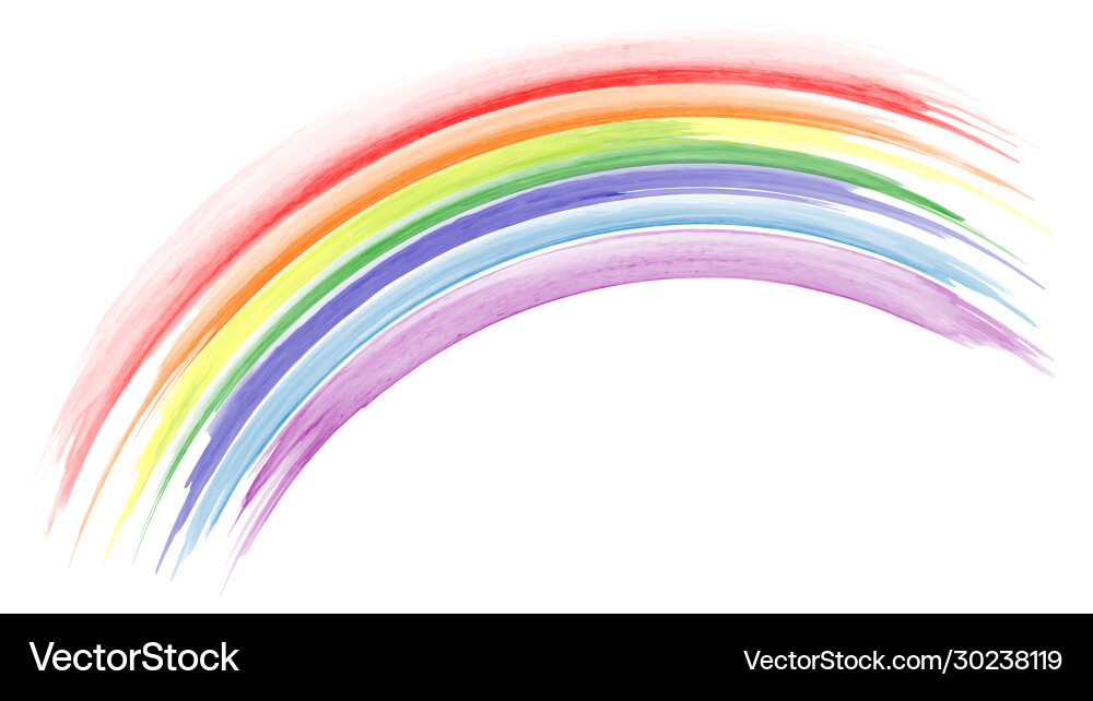 Abstract hand painted rainbow watercolor Vector Image