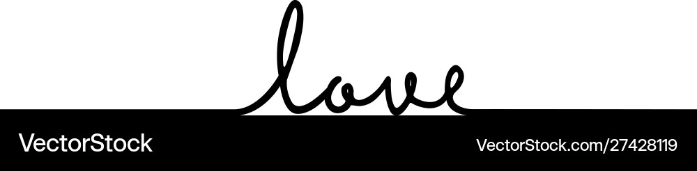 Continuous Love Line Royalty Free Vector Image