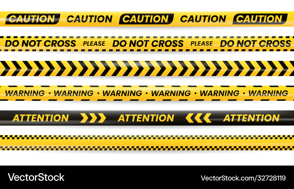 Danger Tape - Caution Zone Royalty Free Vector Image