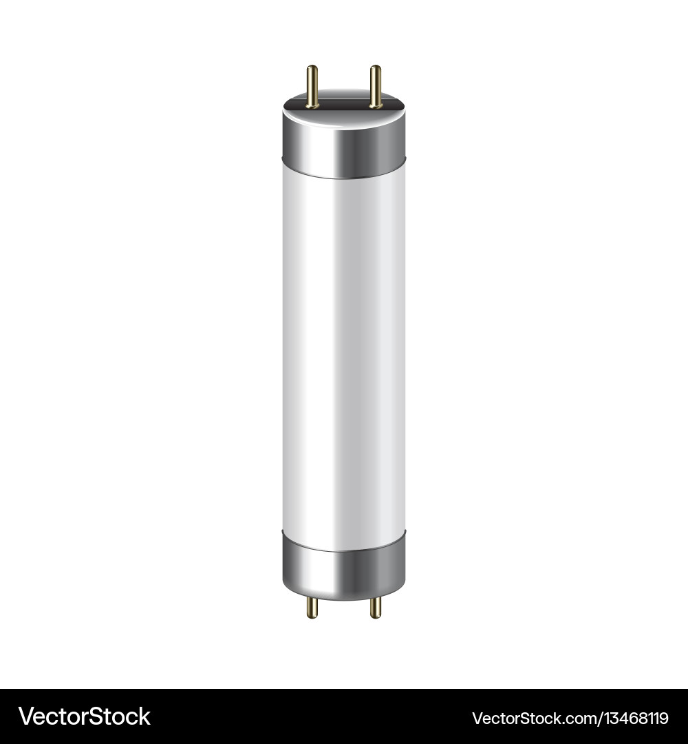 Fluorescent lamp isolated on white Royalty Free Vector Image