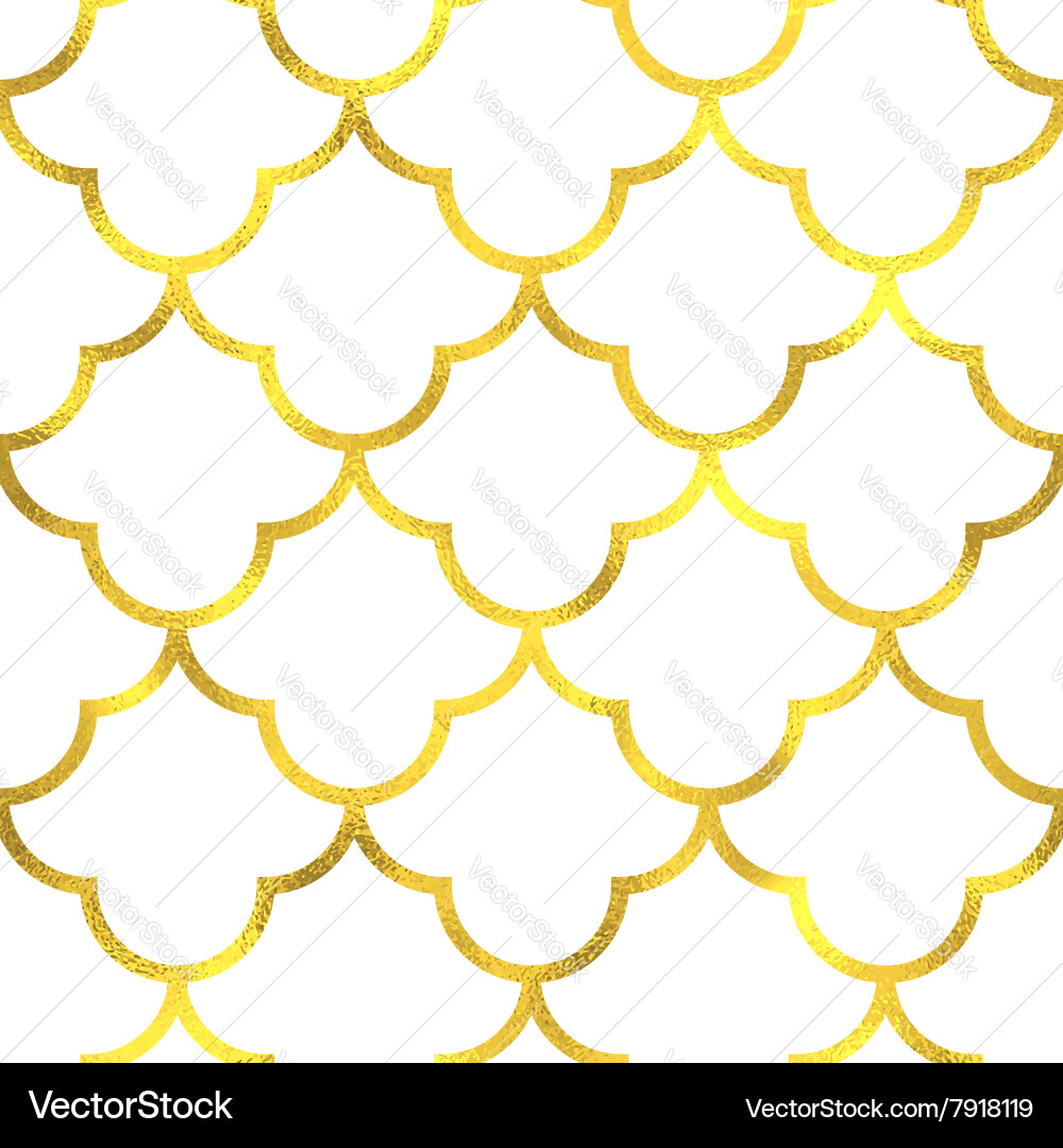 Gold glittering foil seamless pattern Royalty Free Vector