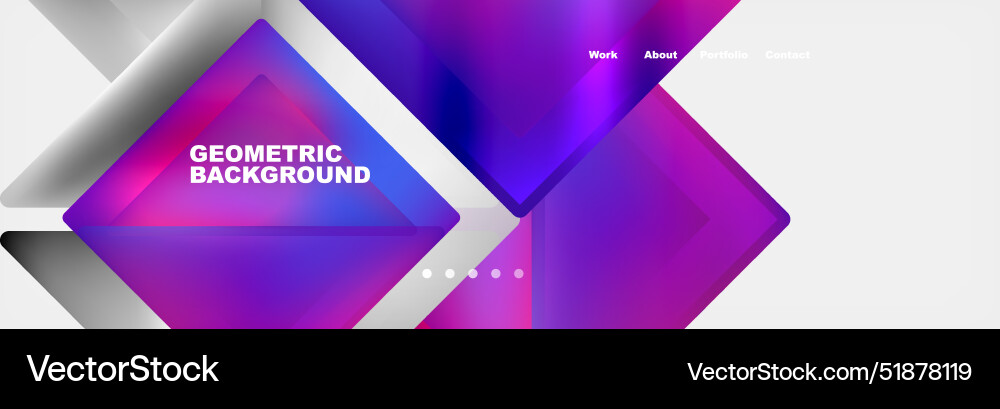 Gradient triangles composition with bright fluid Vector Image