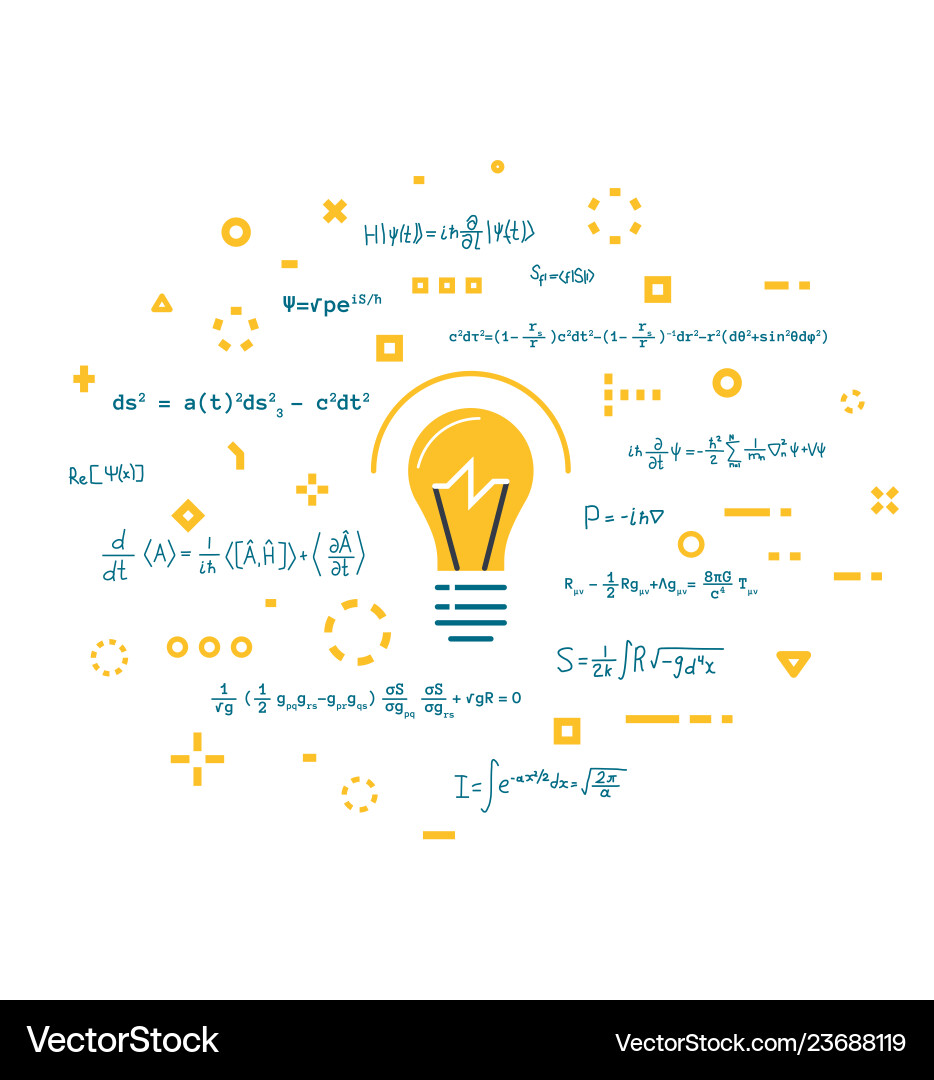 Light bulb and science ideas Royalty Free Vector Image