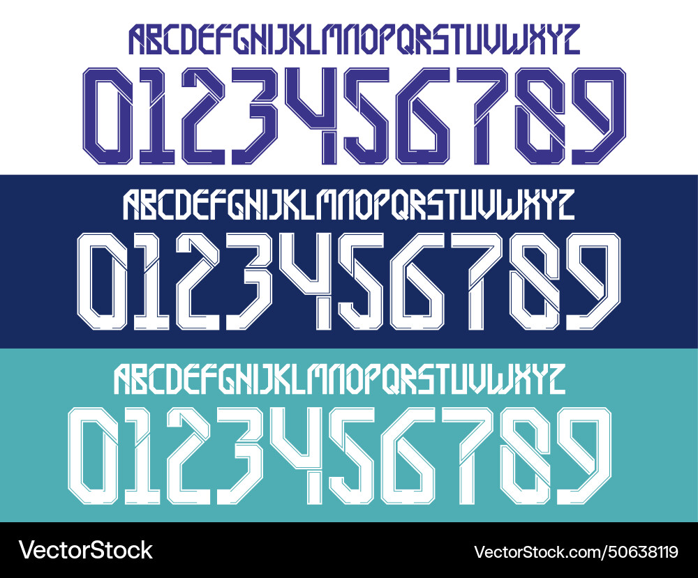 Real madrid font 2021 Royalty Free Vector Image