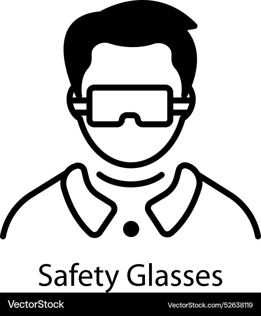 Safety glasses Royalty Free Vector Image - VectorStock