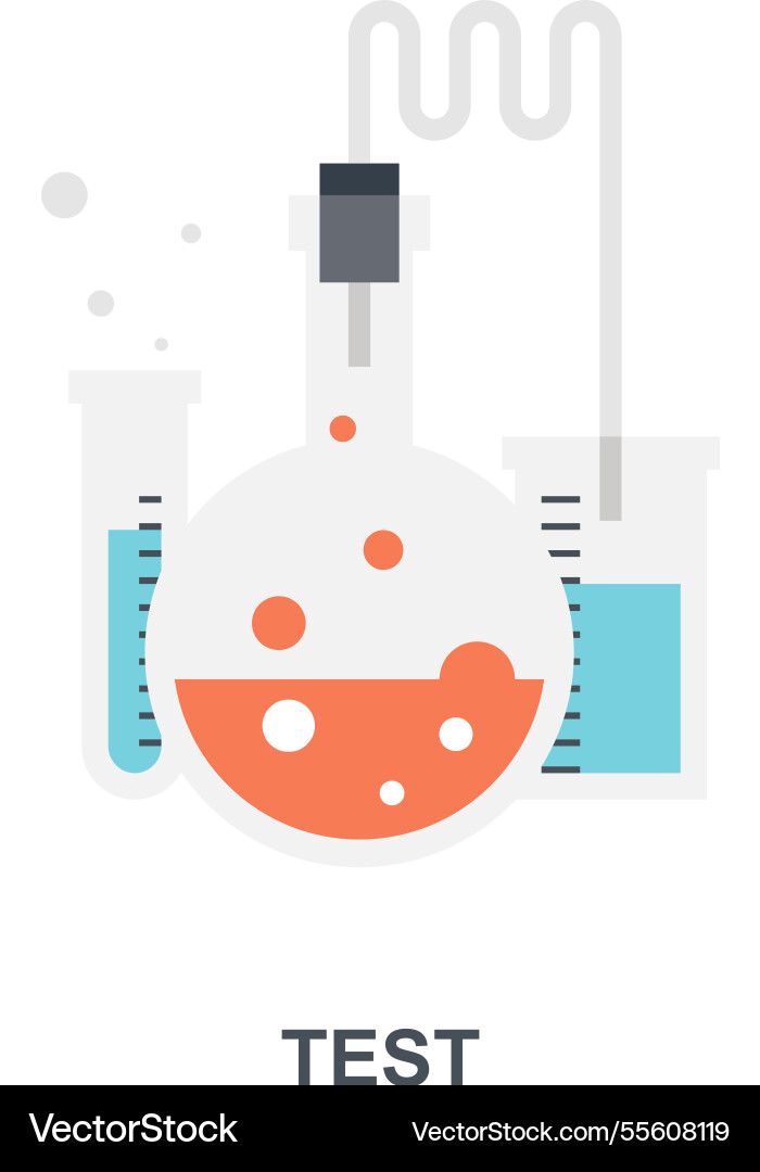 Test flat icon design concept Royalty Free Vector Image
