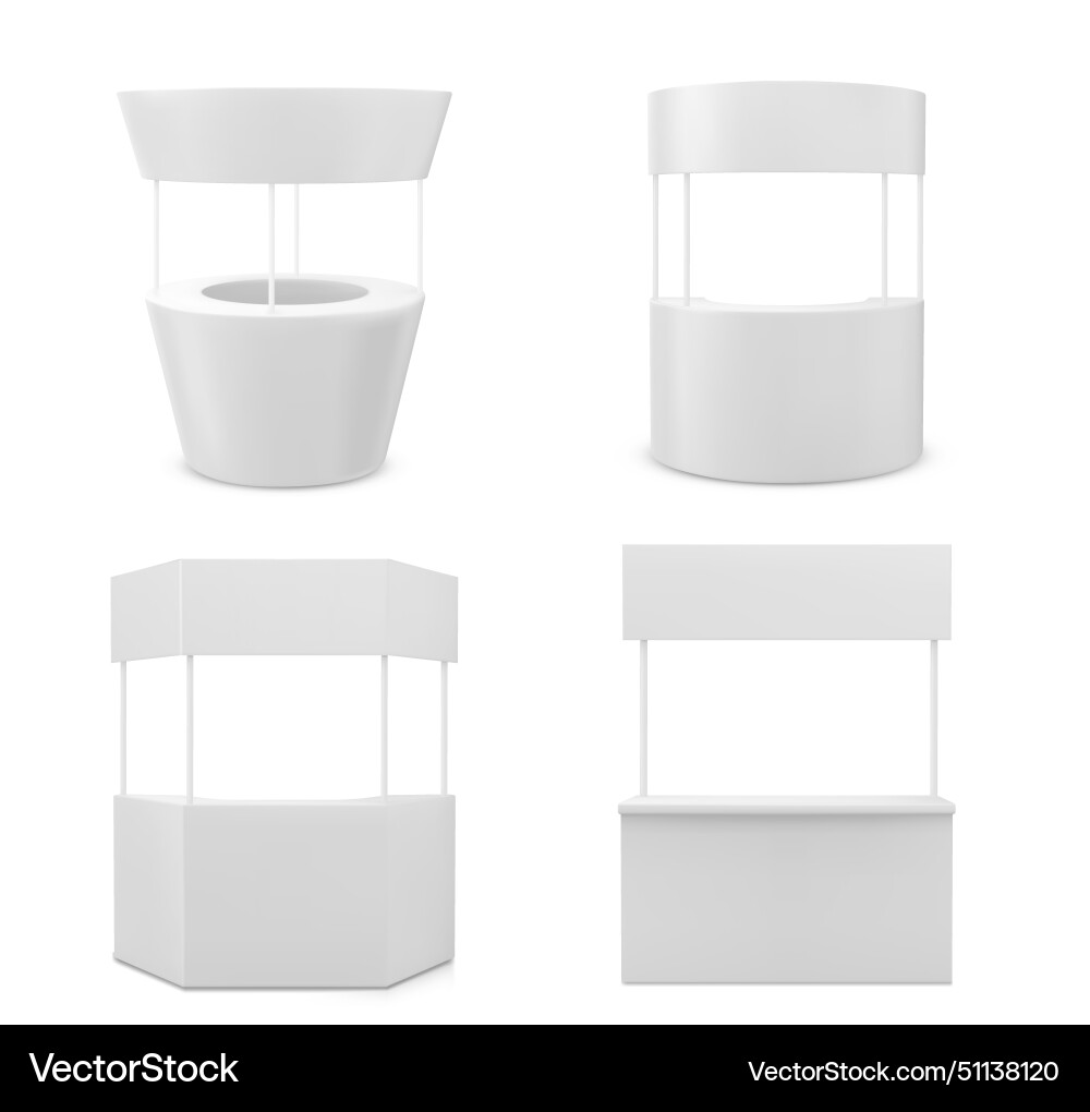 Advertising and promo booth stand Royalty Free Vector Image