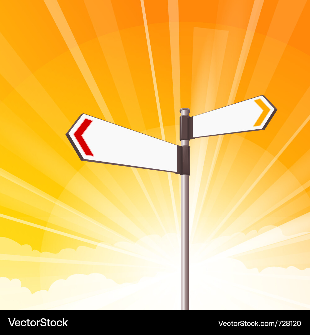 Blank destination signs Royalty Free Vector Image