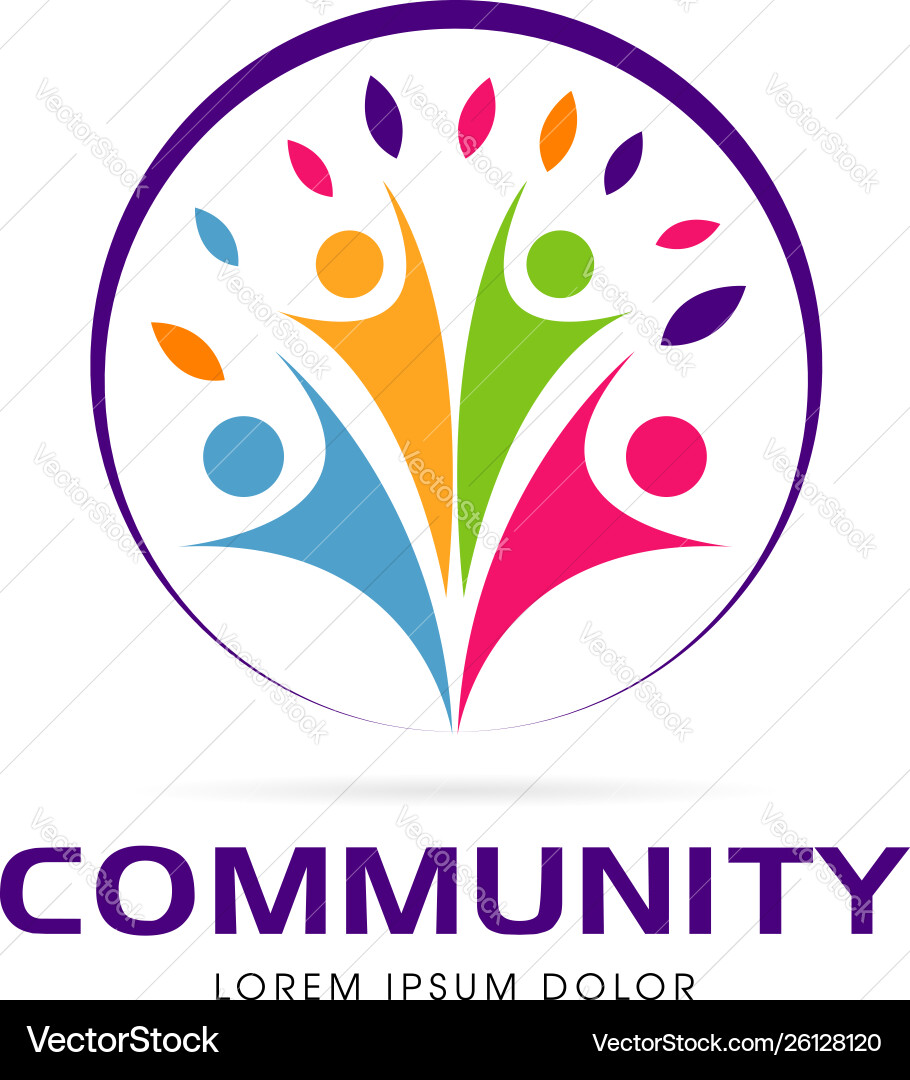 Colorful Community Logo - Circle Group Royalty Free Vector