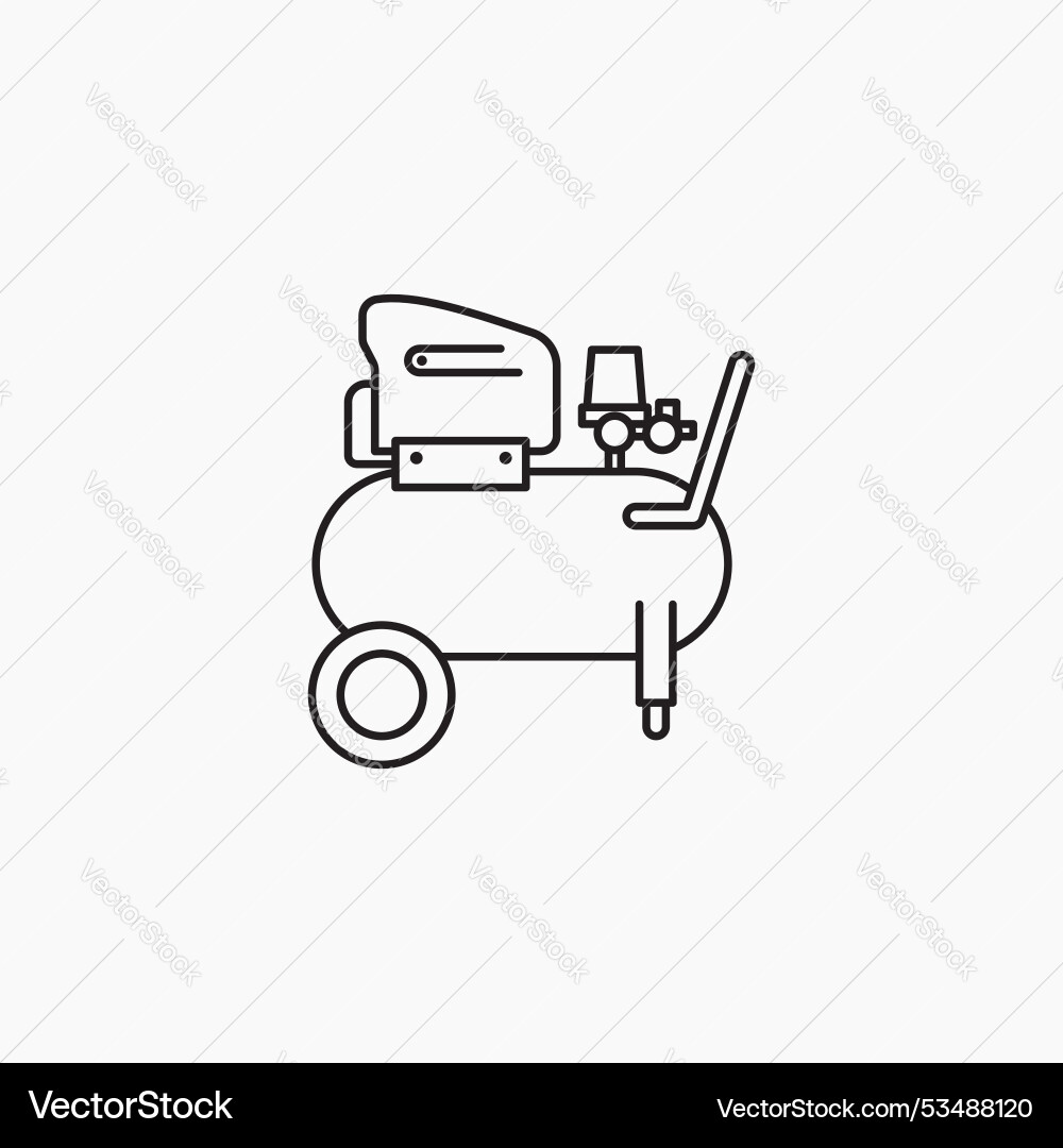 Compressorline in thin line black color flat Vector Image