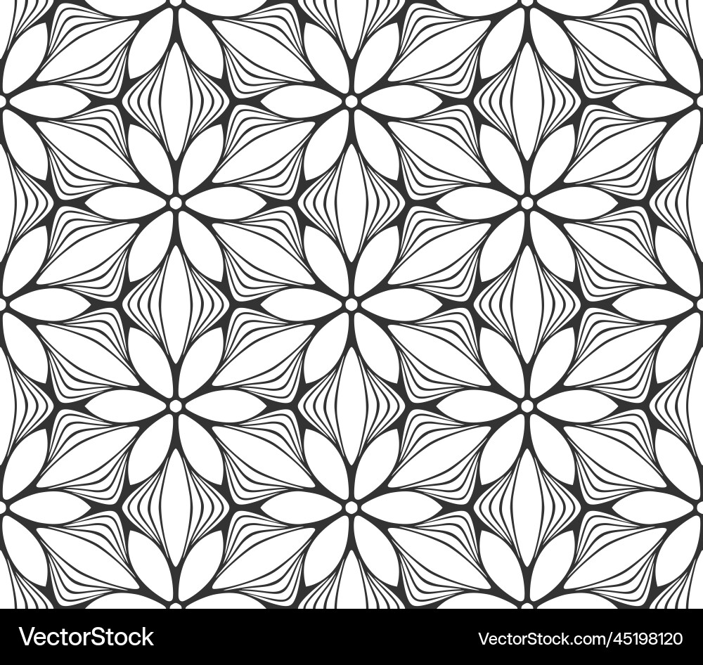 Flower seamless pattern ornate floral repeat tile Vector Image