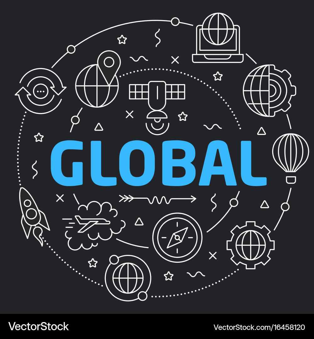 Global Network Connections Royalty Free Vector Image