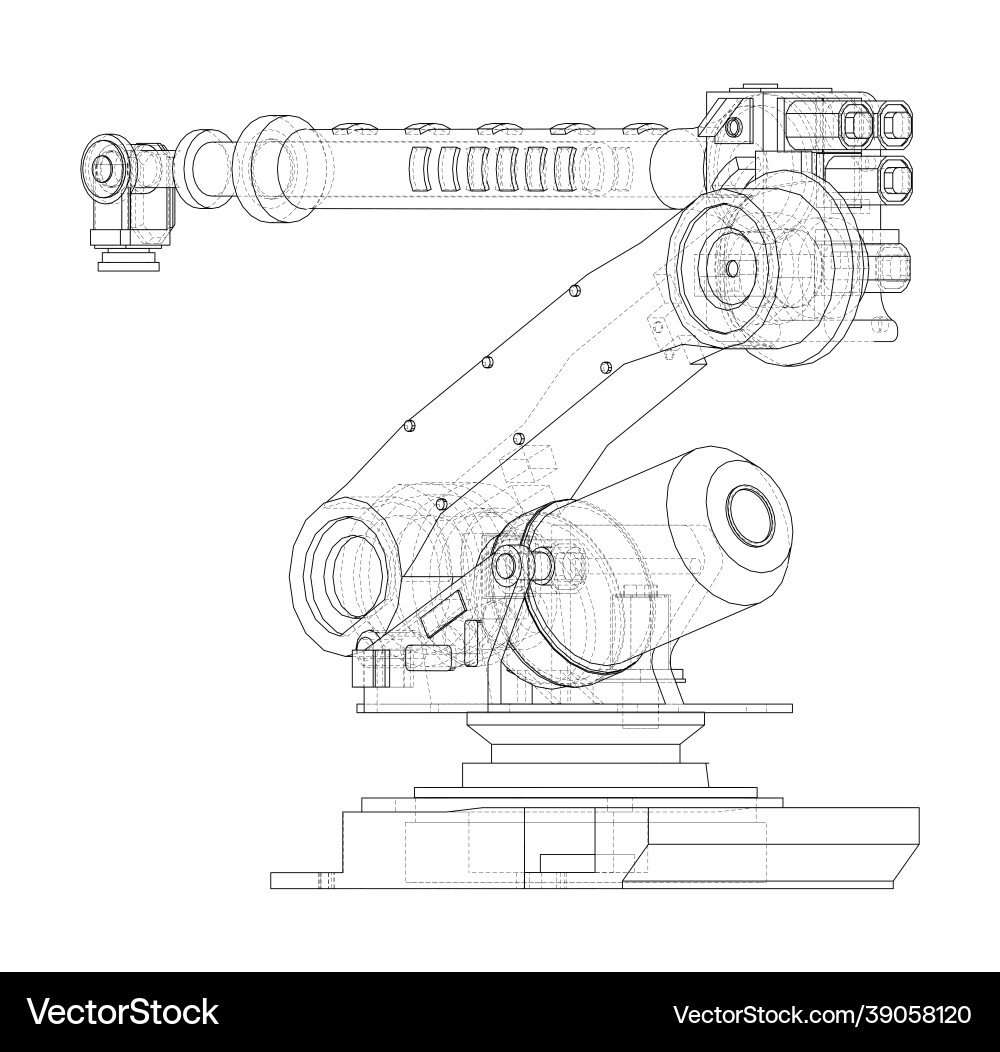 Industrial robotic arm Royalty Free Vector Image