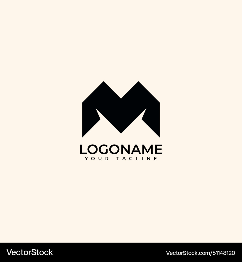 Initial modern letter m logo design template Vector Image
