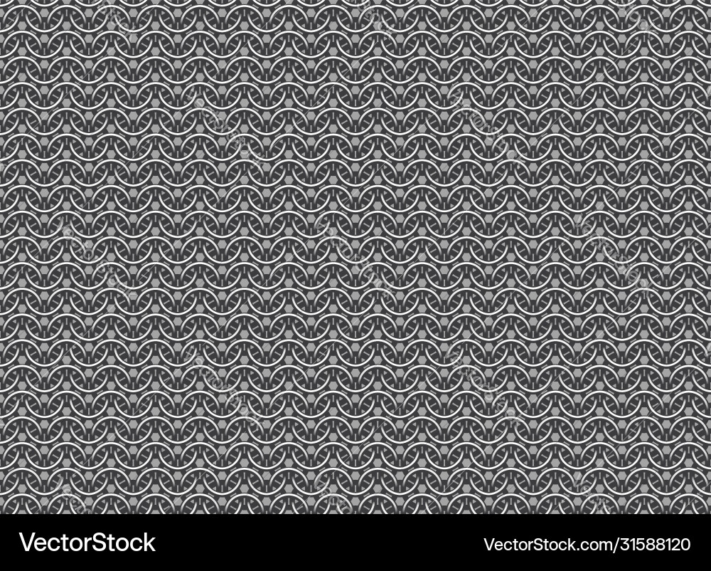 Seamless pattern european 4 in 1 chain mail Vector Image