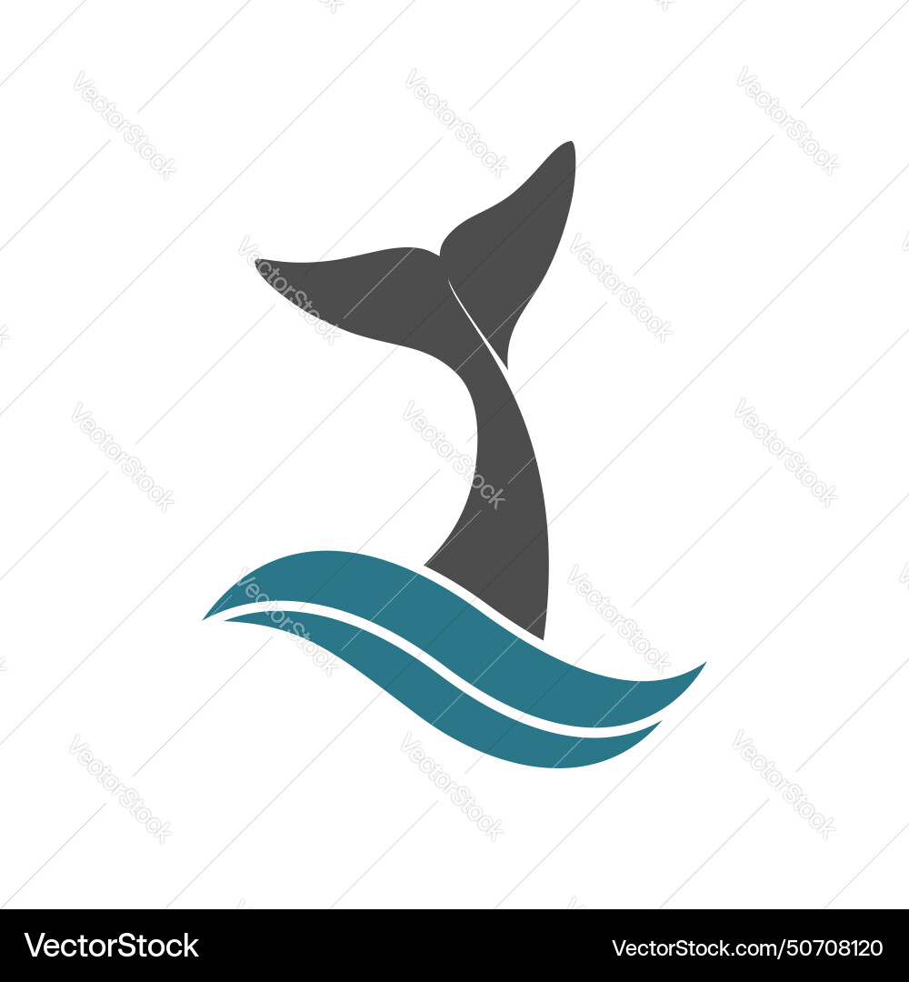 Tail whale symbol Royalty Free Vector Image - VectorStock