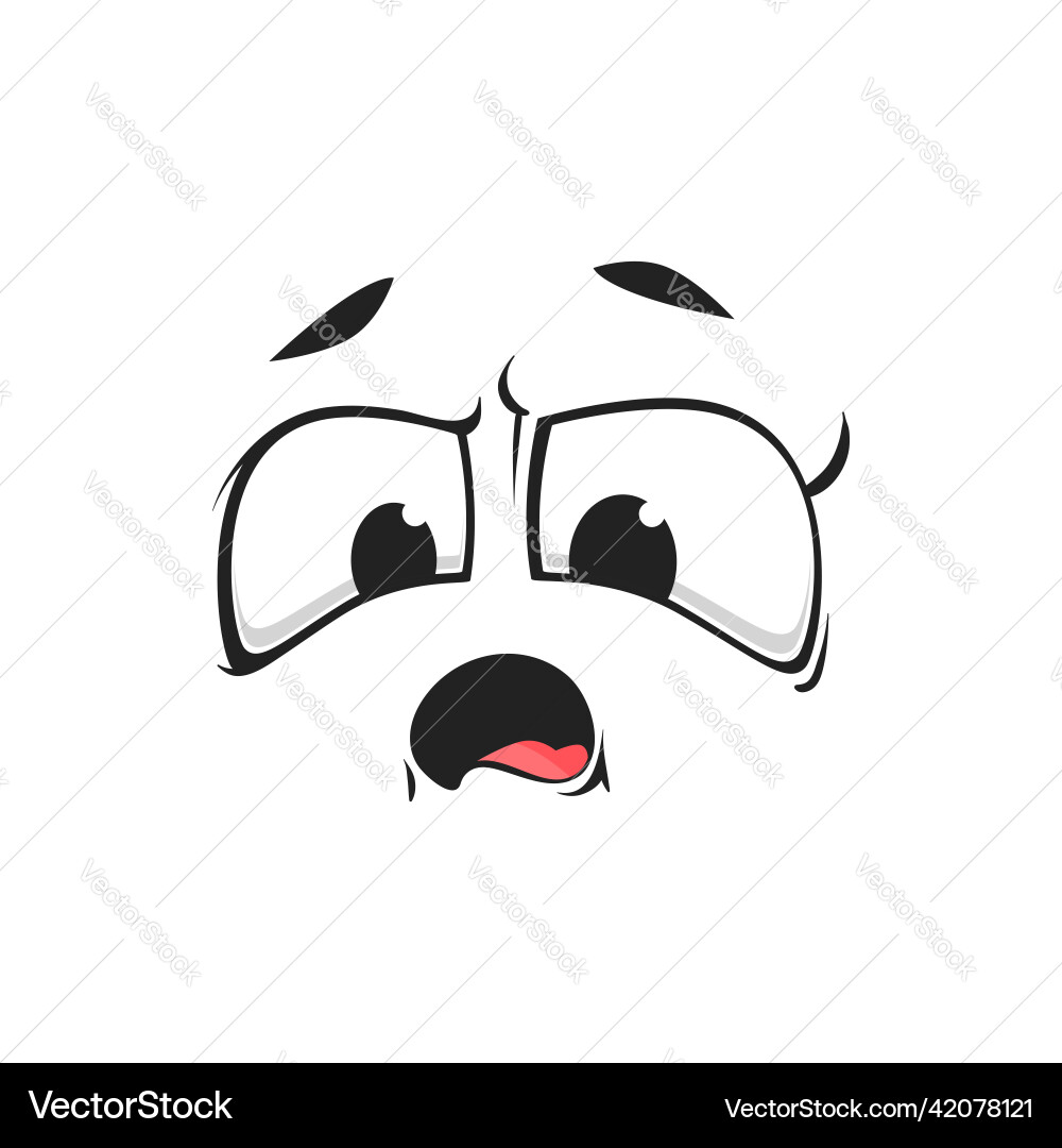 Annoyed Grumble Face Emoji Royalty Free Vector Image