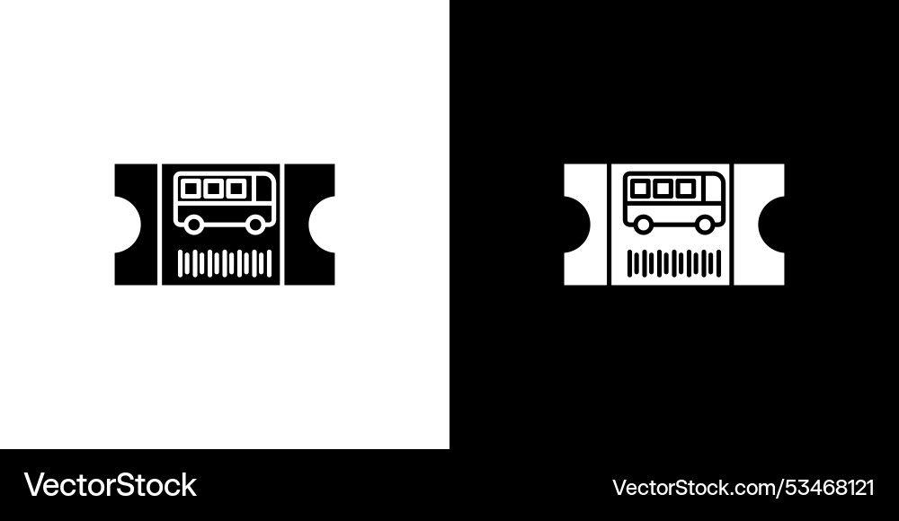 Bus ticket icon linear logo isolated Royalty Free Vector