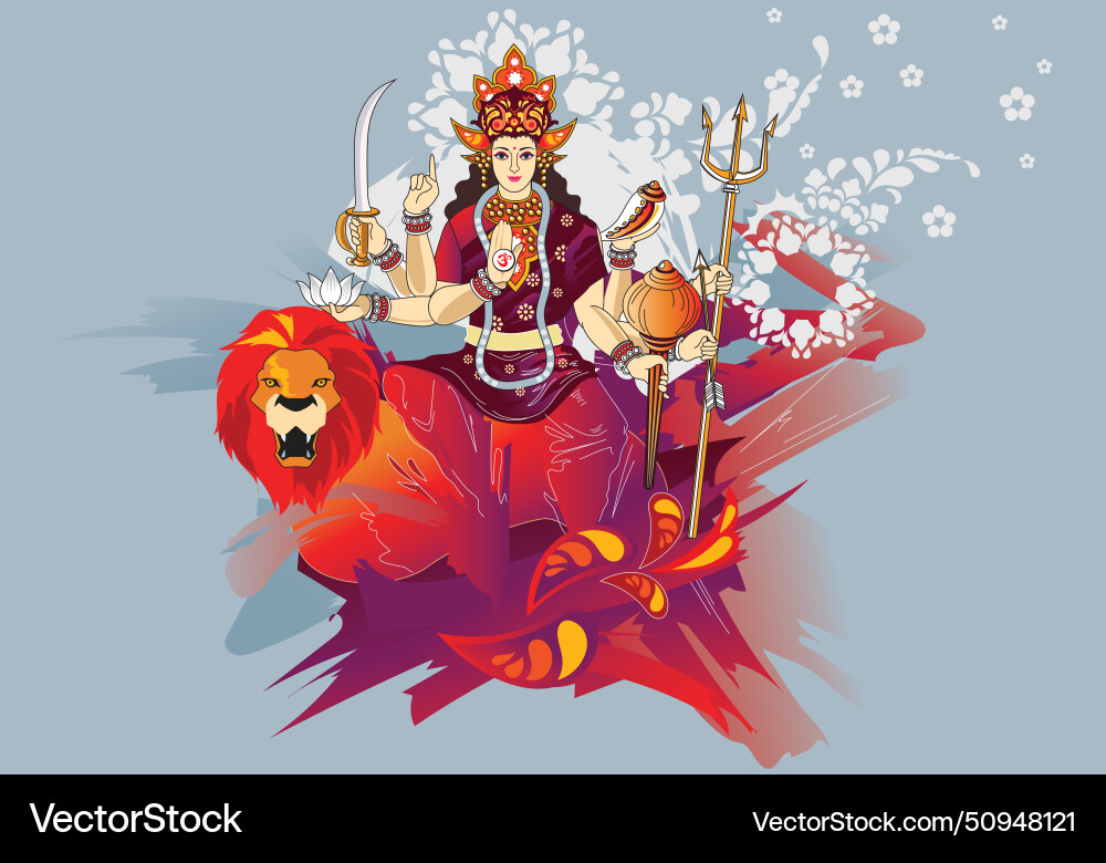 Chaitra navratri Royalty Free Vector Image - VectorStock