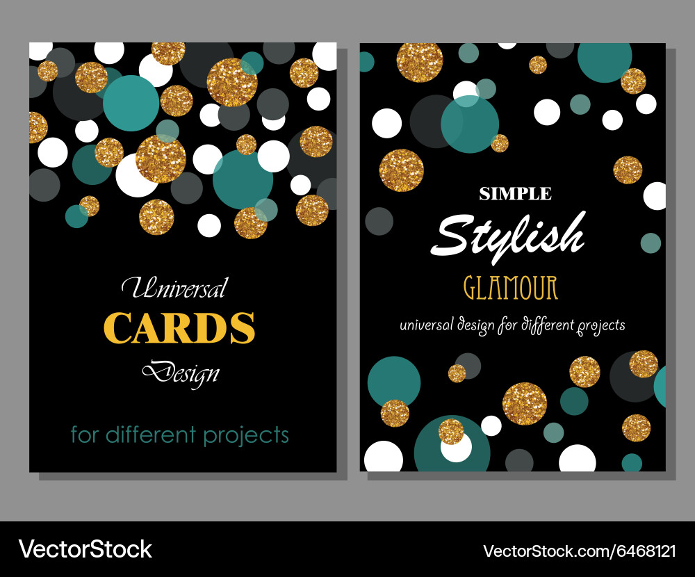 Collection of universal modern stylish cards Vector Image